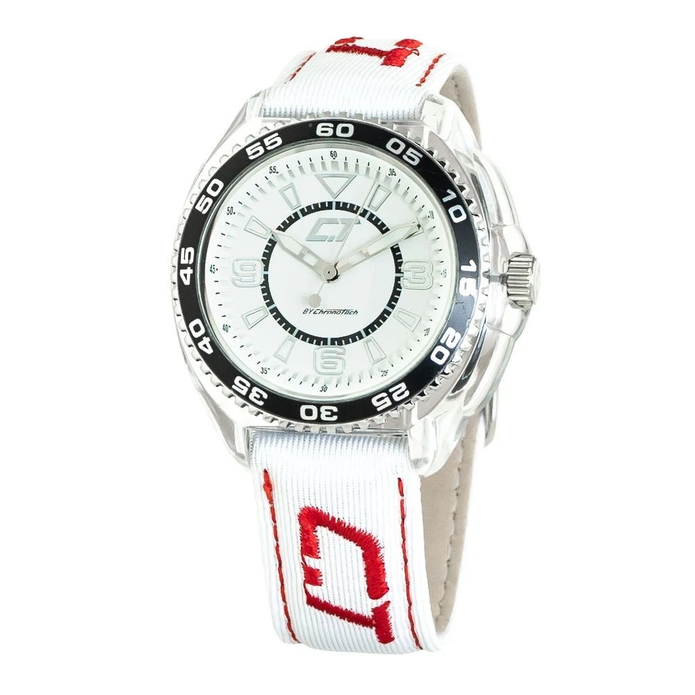 Chronotech Men's White Leather Watch – CHCC6280L04AC – Watches Barn